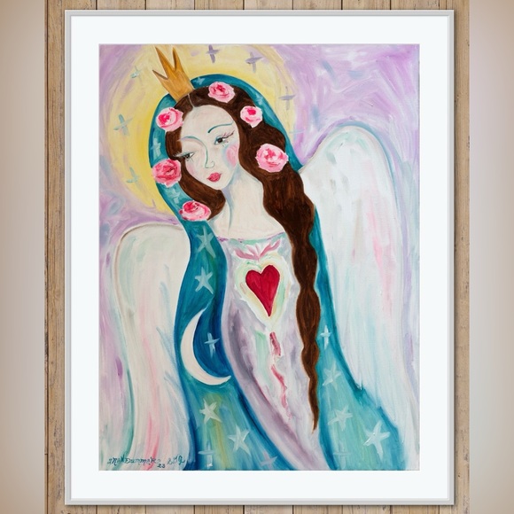 Oil Paintings by Aren Dummer | Art | Hail Mary Full Of Grace Art Print ...